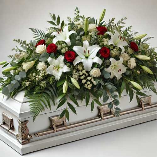 Serenity Blooms Casket Spray – Spearwood Florist